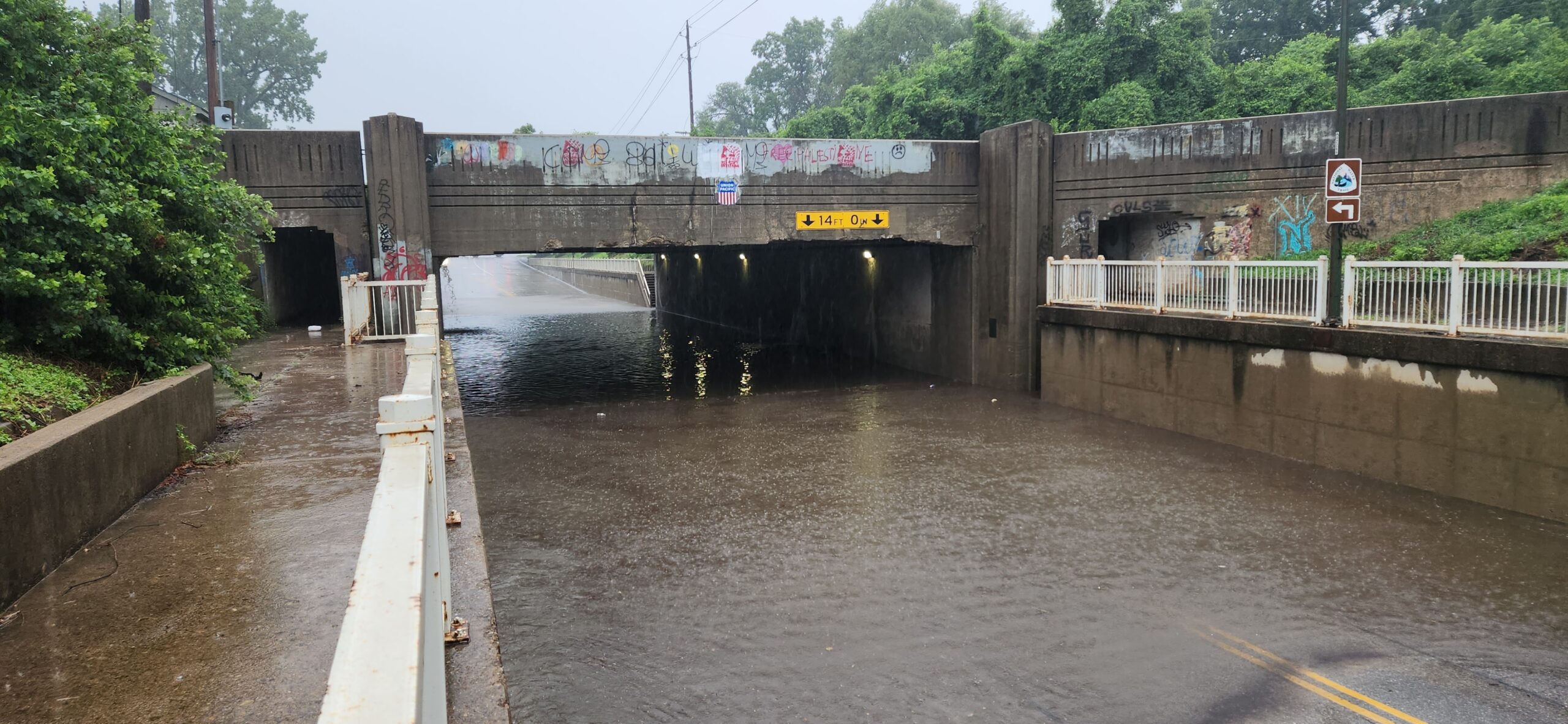 Excessive rainfall leads to flood warning; rain expected off and on ...